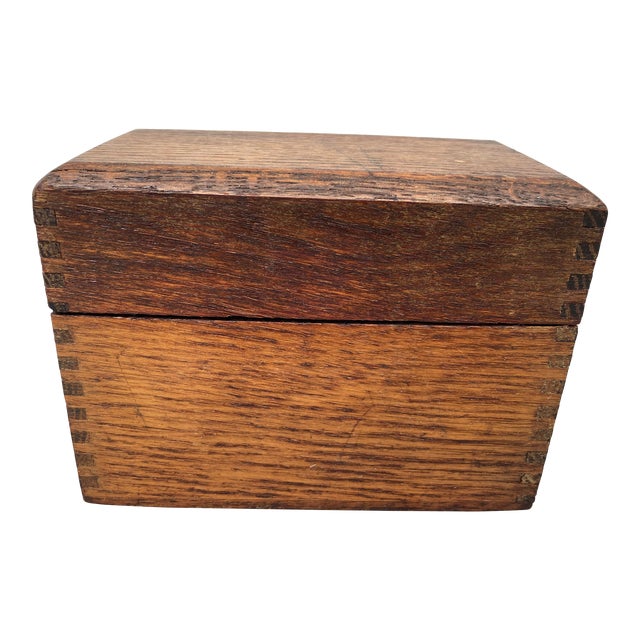Early 20th Century Small Vintage Wood Box With Dovetailed Joints | Chairish
