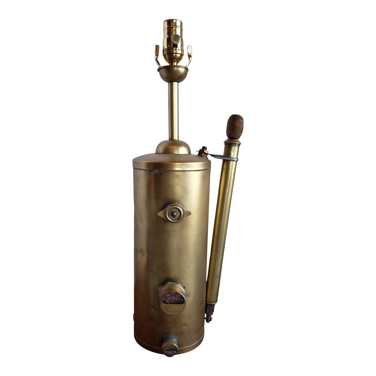 1920s Brass Fire Extinguisher Lamp | Chairish