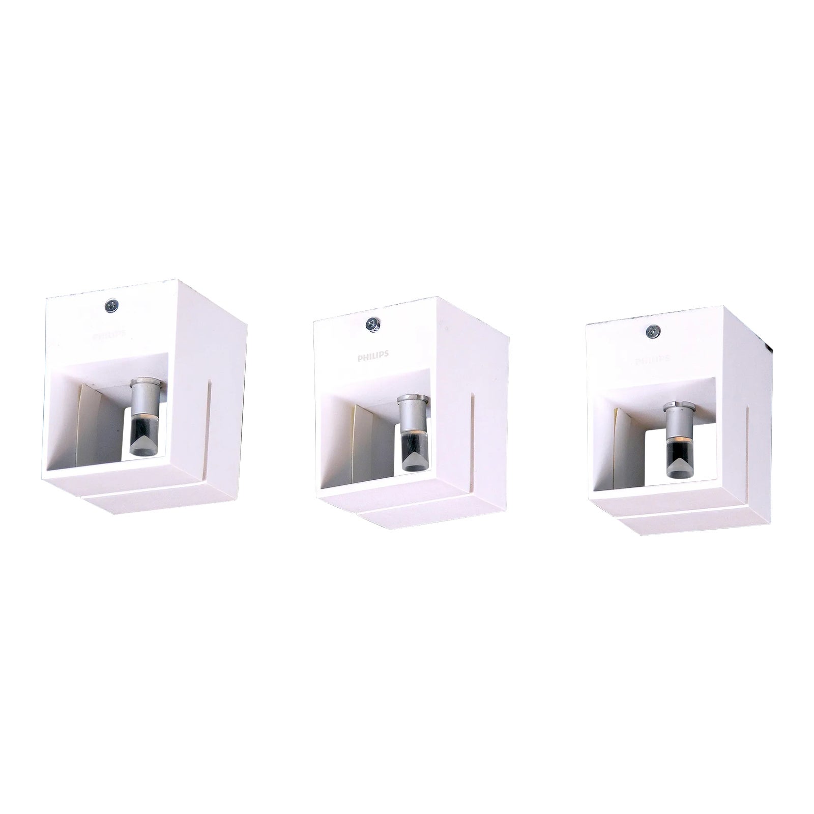 Philips Modern White Square Sconces - Set of 3 | Chairish