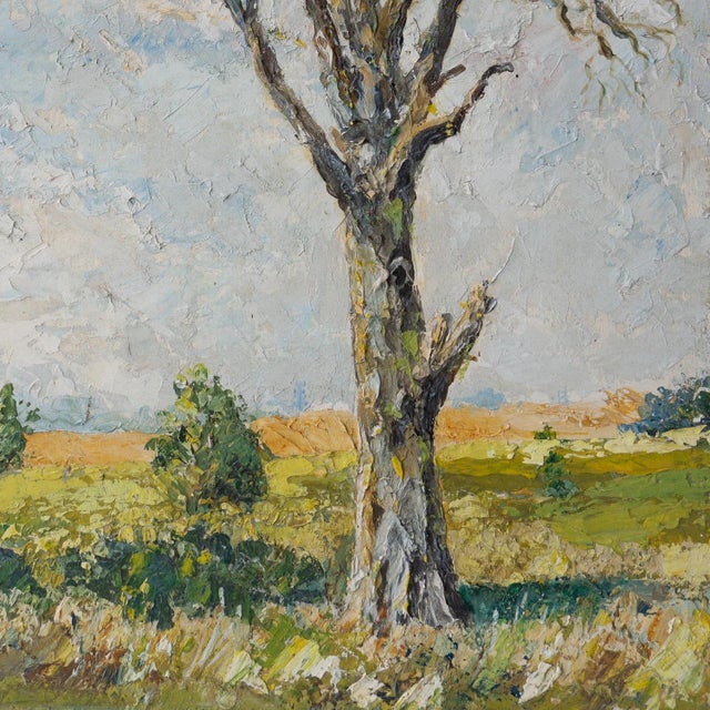 'Temporary Tree' by Edward Magnay, Original Vintage Oil Painting | Chairish