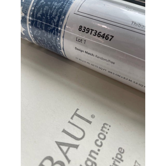 Thibaut Cambridge Stripe Wallpaper in Blue | Chairish