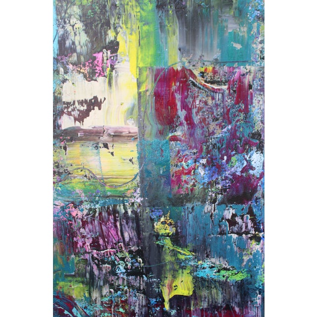 Lisa Finlayson Original Contemporary Abstract Painting "Watching Trains ...