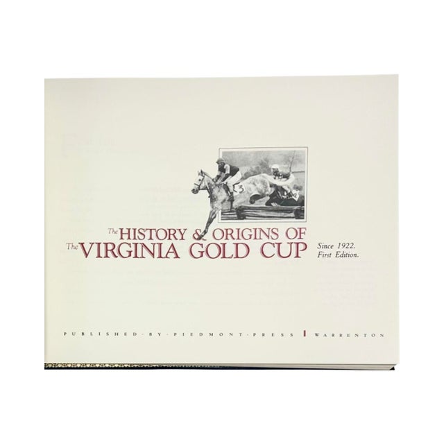 The History and Origin of the Virginia Gold Cup by William Myzk 1987 ...