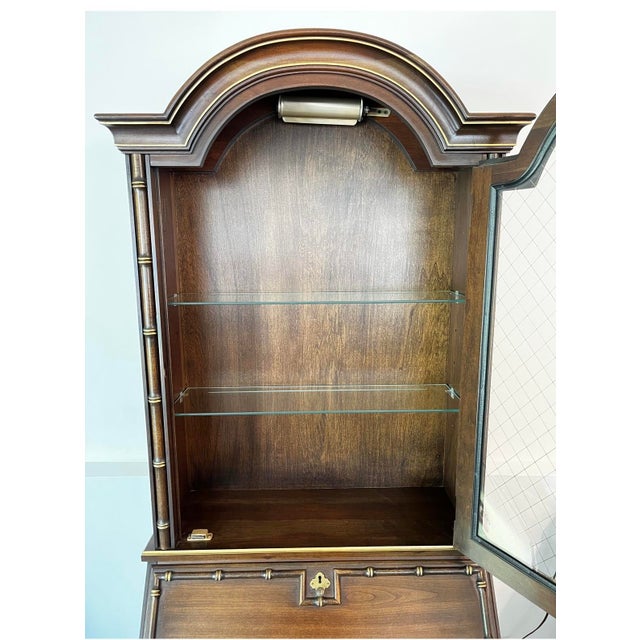 Mid 20th Century Vintage Jasper Cabinet Faux Bamboo Chinoiserie ...