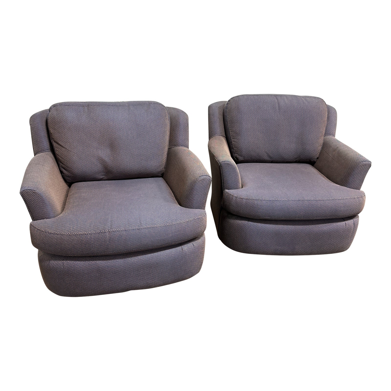 Castro Convertible Swivel Club Chairs | Chairish
