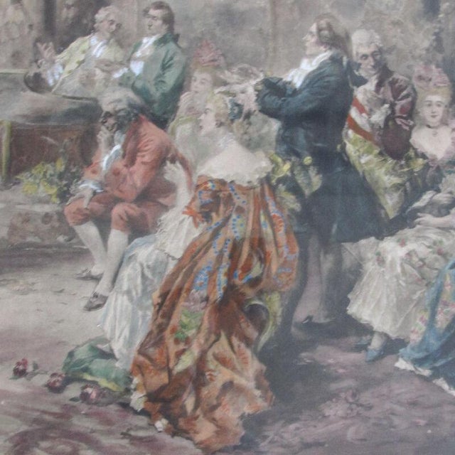 Late 19th Century Antique Vicente Garcia De Paredes Rococo Parlor Scene ...