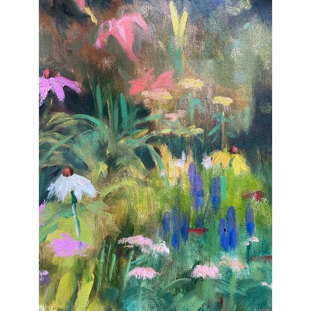 Original Impressionist Style Acrylic Flower Garden Painting - Unframed ...
