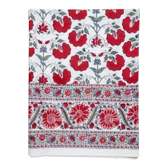 Janvi Full Bed Red Fitted Sheet | Chairish