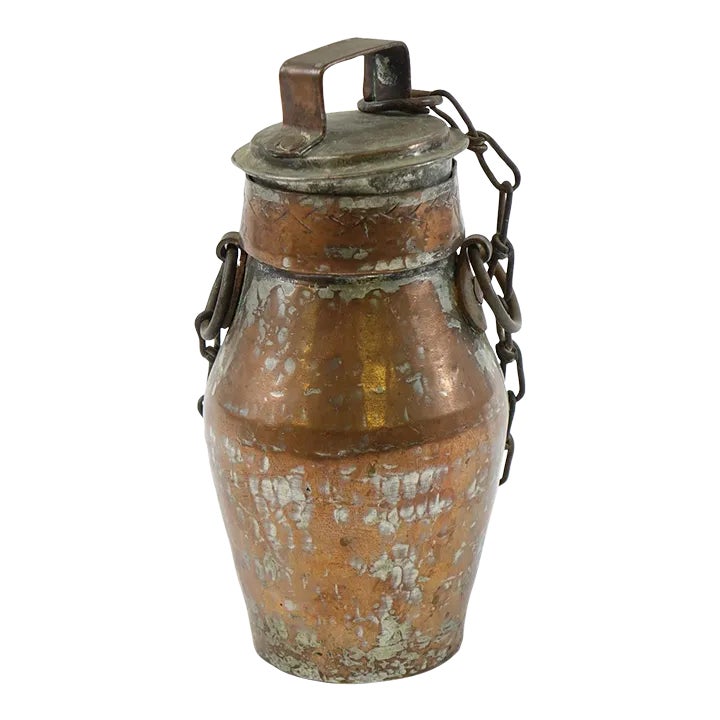 1920s Hammered Copper Container | Chairish