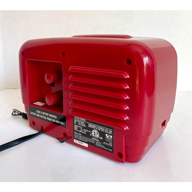 1980's Retro Red Alarm Clock Radio | Chairish