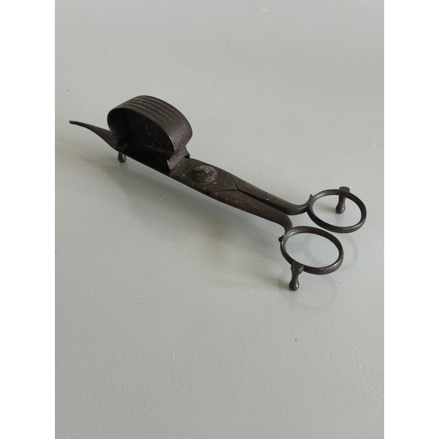 Antique Candle Snuffer / Wick Trimmer With Hand Painted Tole Tray 1900s ...