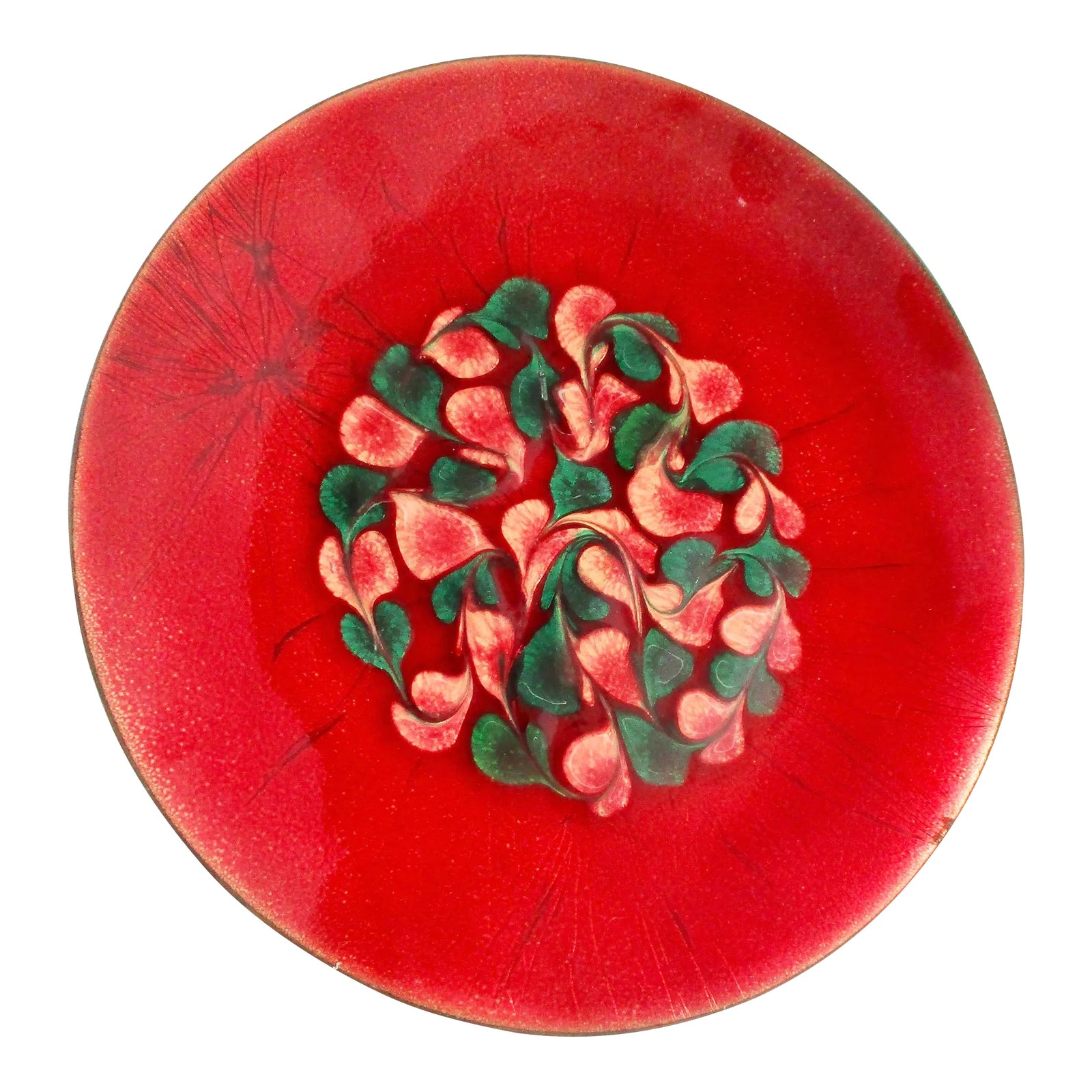 Heavy Copper Enameled Tray Circa 1980s | Chairish