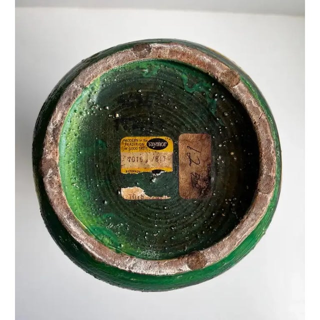 Mid 20th Century Large Italian Raymor Bitossi Ceramic Vase | Chairish