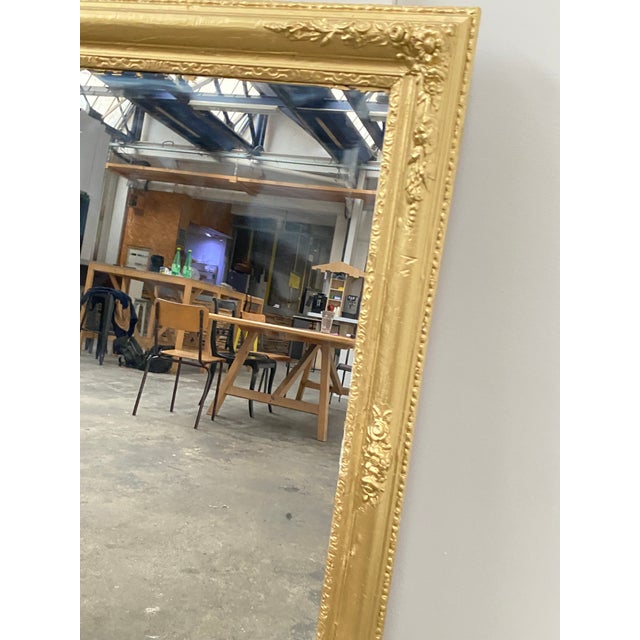 Stuccoed and Gilded Wooden Mirror, 1800s | Chairish