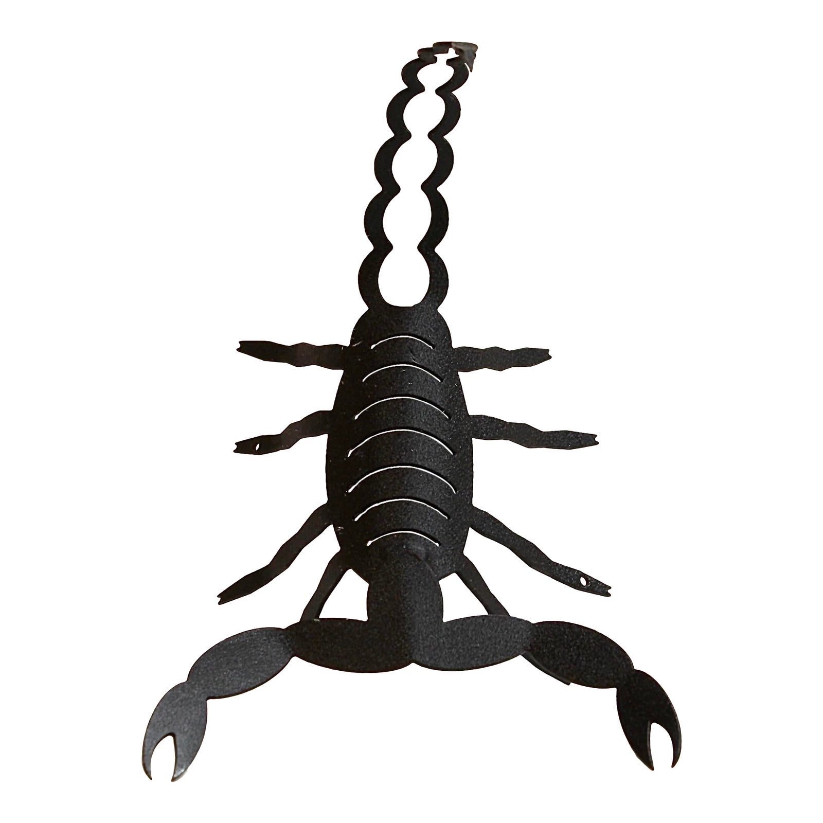 1980s Black Iron Scorpion Silhouette Statue | Chairish