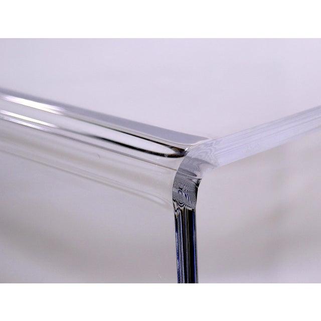 Late 20th Century Modern Transparent Lucite Desk With Adjustable Drawer ...