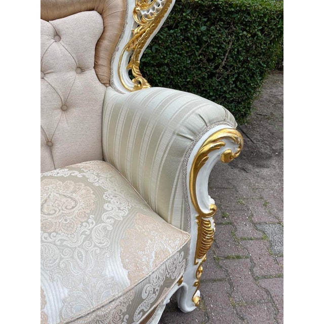 Late 20th Century Italian Baroque/Rococo Sofa Set in Lacquer Beech and ...