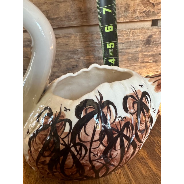 Vintage Hawaii Pohaku Kiln Swan Planter Pot Handmade in Hawaii | Chairish
