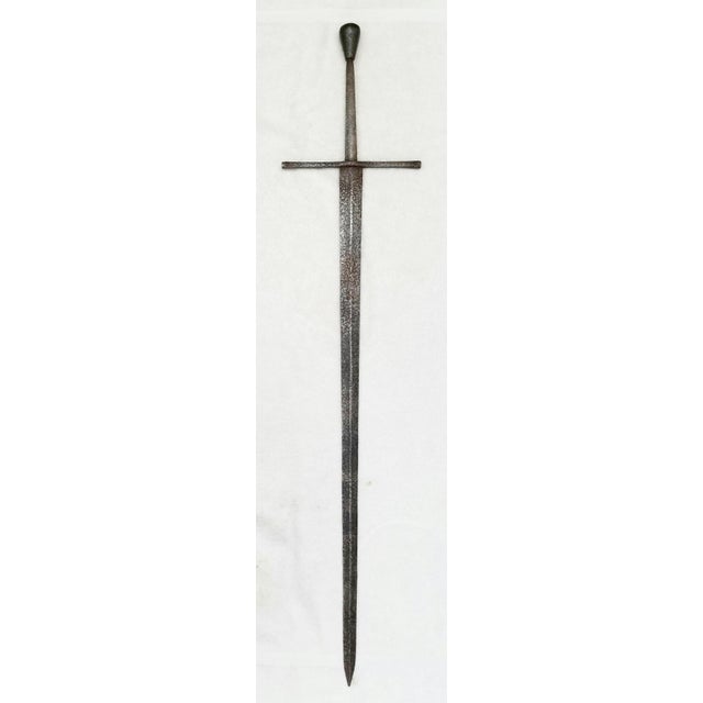 14th Century Original Medieval Sword W/Gold Inlaid Symbols -Rare | Chairish