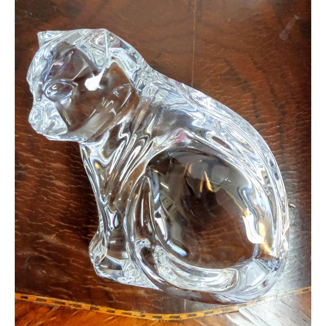 Vintage Waterford Crystal Glass Cat | Chairish