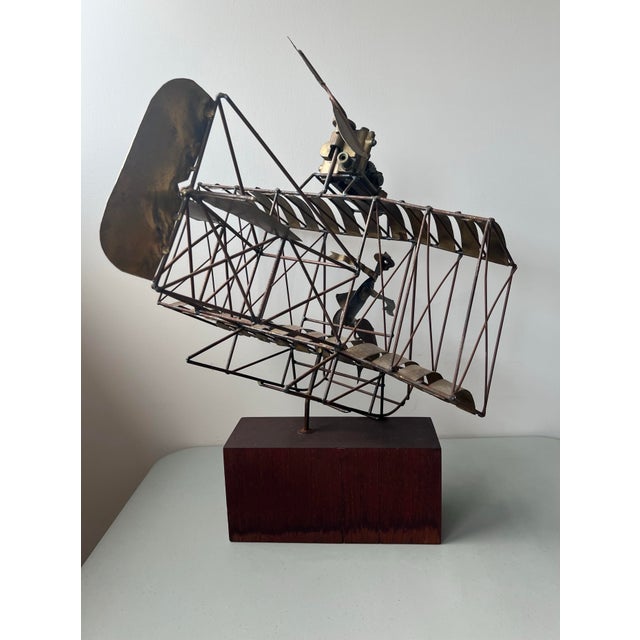 Mid 20th Century, Large Airplane Sculpture, Brazed & Welded Brass ...