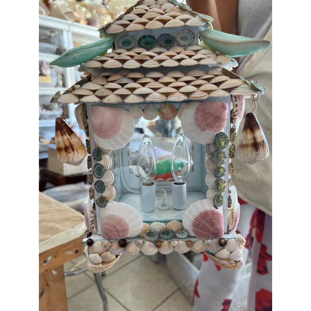 Contemporary Christa's South Seashells Chinoiserie Lanterns - a Pair ...