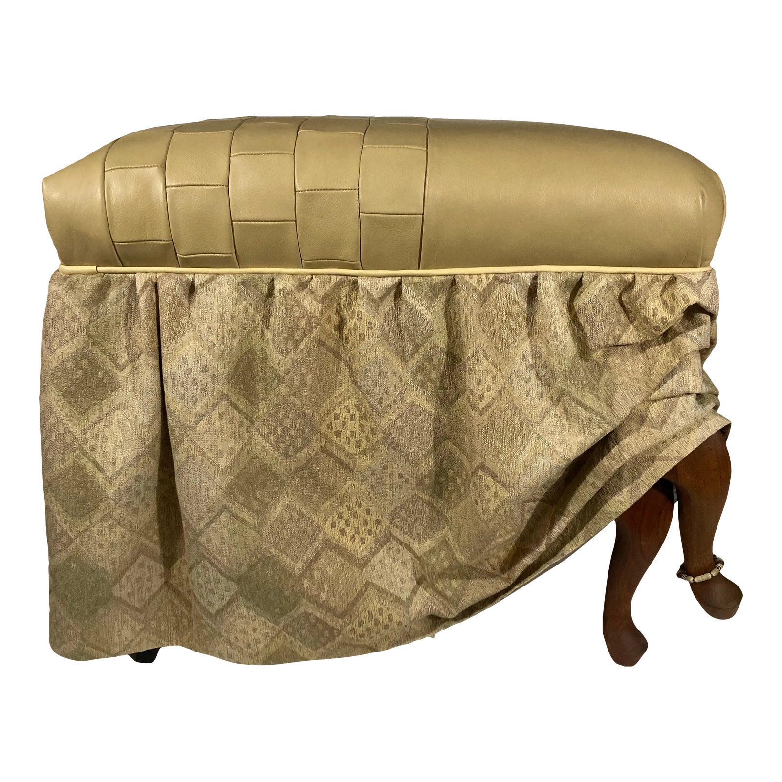 Contemporary Skirted Bench Seat | Chairish