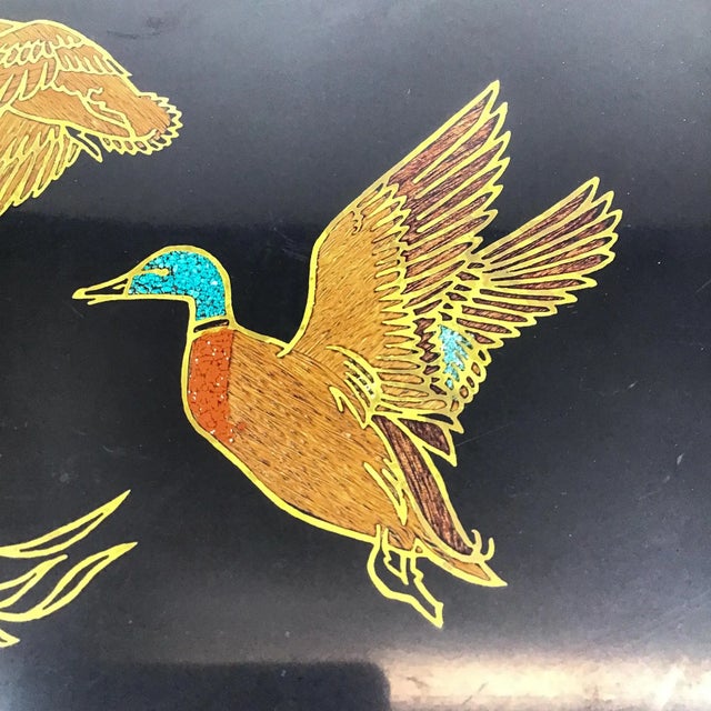 Vintage Large Size Black Bakelite Mallard Duck Design Serving Tray ...