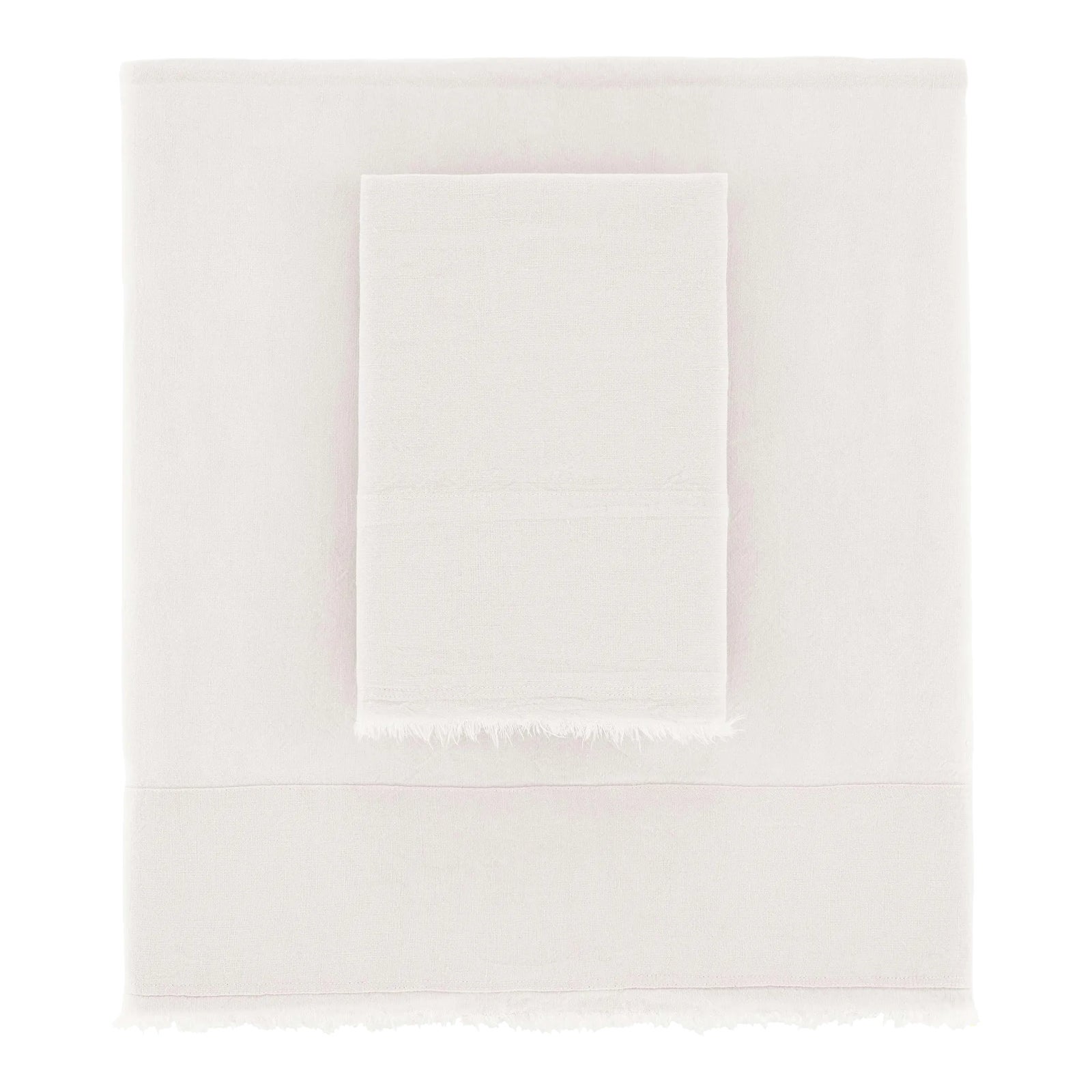 Pine Cone Hill by Annie Selke Faye Linen Dove White Sheet Set, King - 4 ...