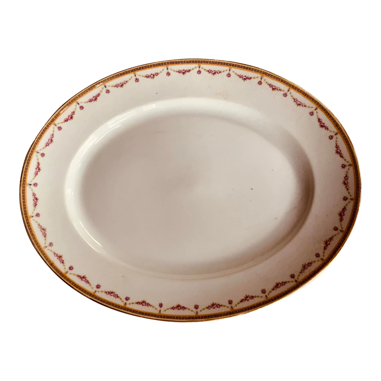 1920s Bernardaud, Limoges 'The Melrose' Rose Garlands Gilt Platter ...