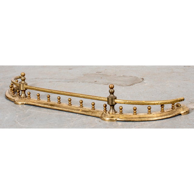 Brass Fender With Twisted Rail Motif | Chairish