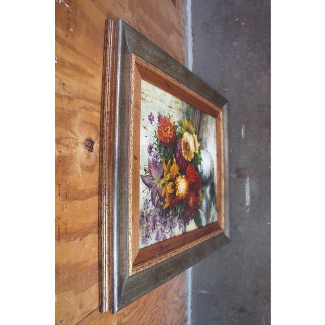 Still Life Floral Oil Painting by Van Matino Flower Bouquet in Vase ...
