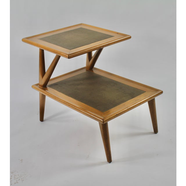 1950s Mid-Century Modern Oak End Table | Chairish