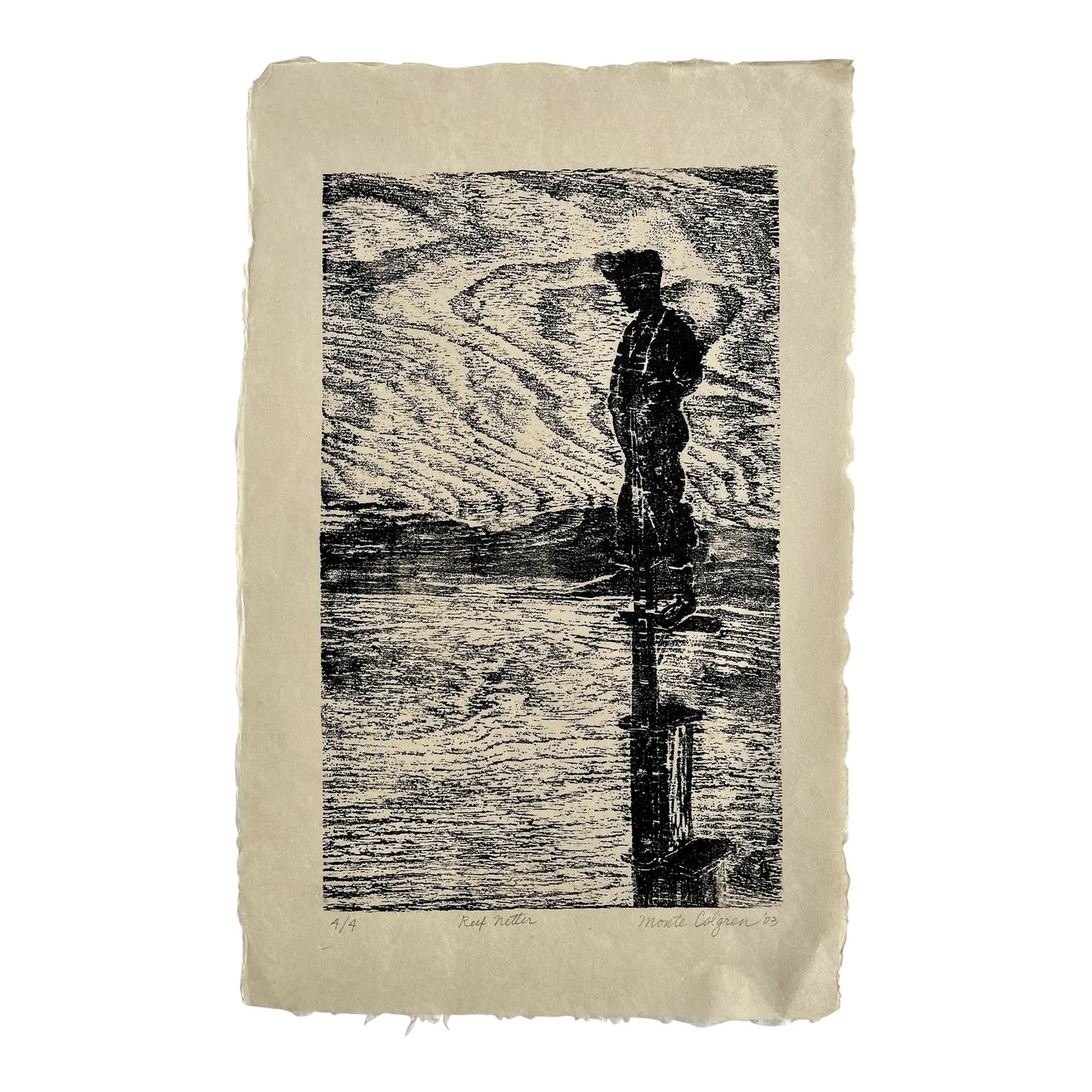 Reef Netter by Monty Colgren 2003 Limited Edition 4/4 Black and White ...