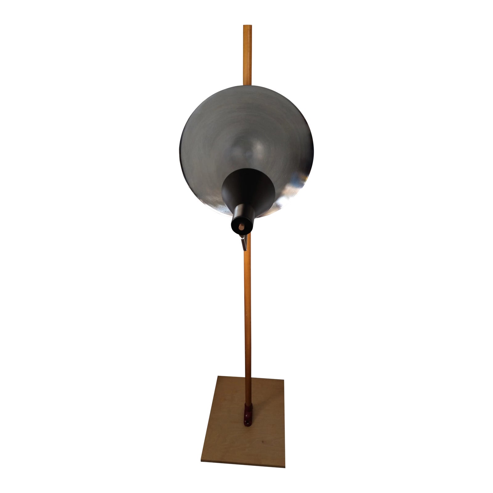 Large Mid-Century Modern Style Industrial Reflector Floor Lamp | Chairish