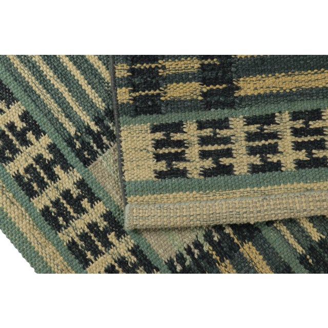 Rug & Kilim’s Scandinavian Style Rug in Blue Tones, With Stripes and ...