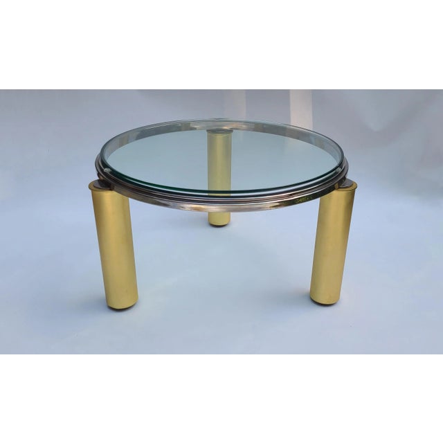 Late 20th Century Postmodern Satin Gold Tubular Round Glass Cocktail ...