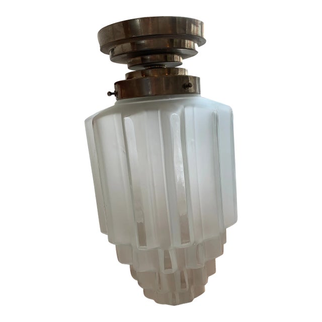 1930s Art Deco Flush Mount Lights - Set of 4 | Chairish