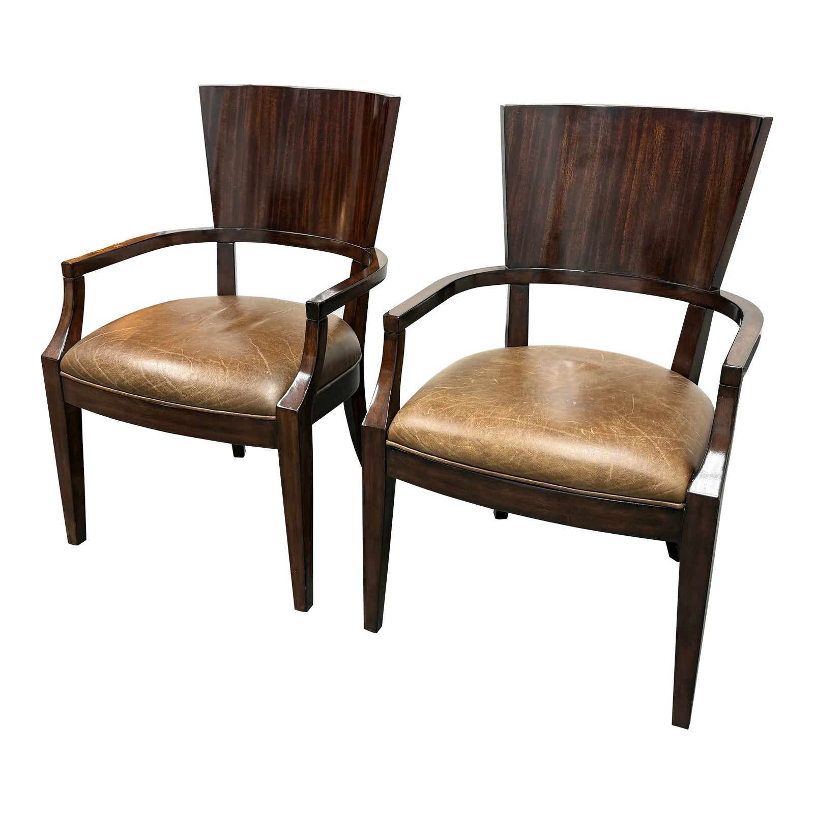 Lexington Furniture Aquarius Collection Allure Dining Arm Chairs, a ...