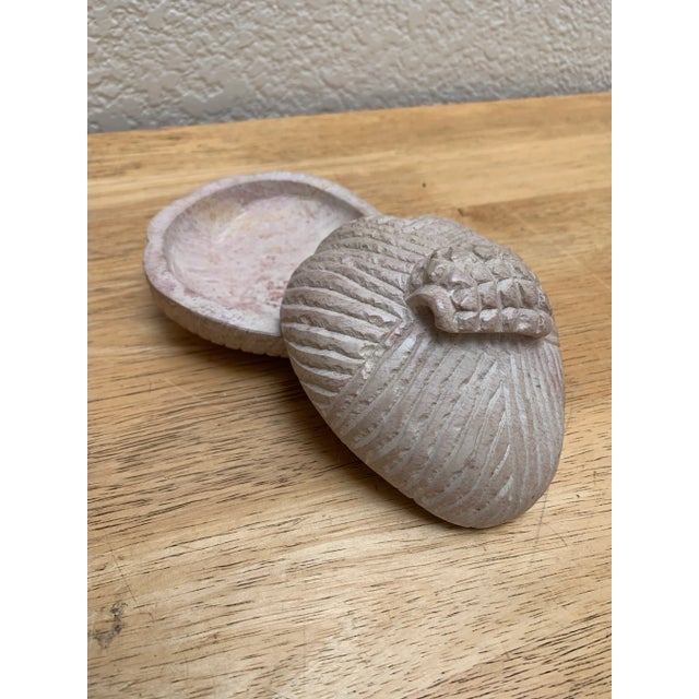 Vintage Carved Stone Acorn Decor Box | Chairish