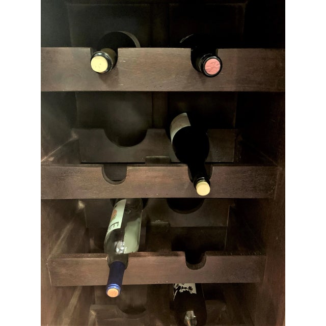 Traditional Solid Wood Wine Bar Cabinet With Grill Door | Chairish