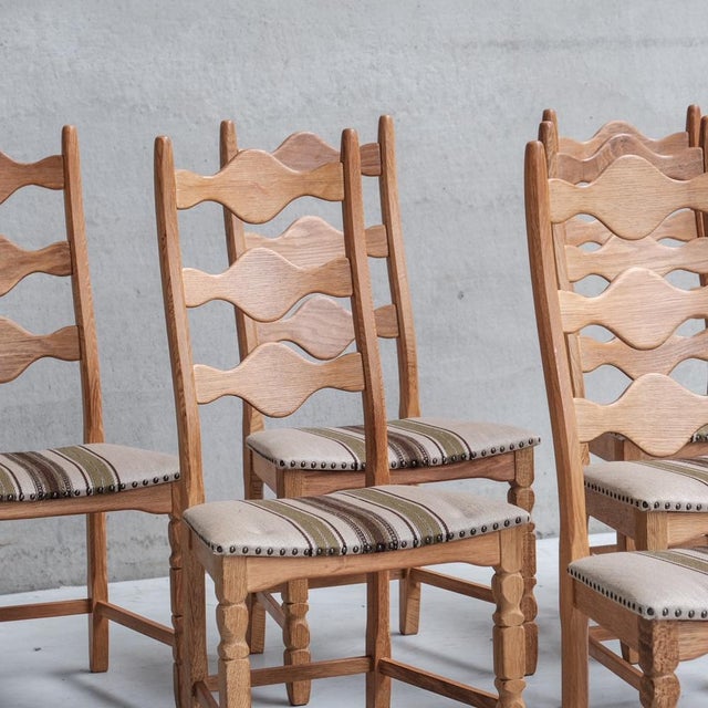 Mid Century Danish Oak Dining Chairs by Henning Kjaernulf Set of 6 Chairish