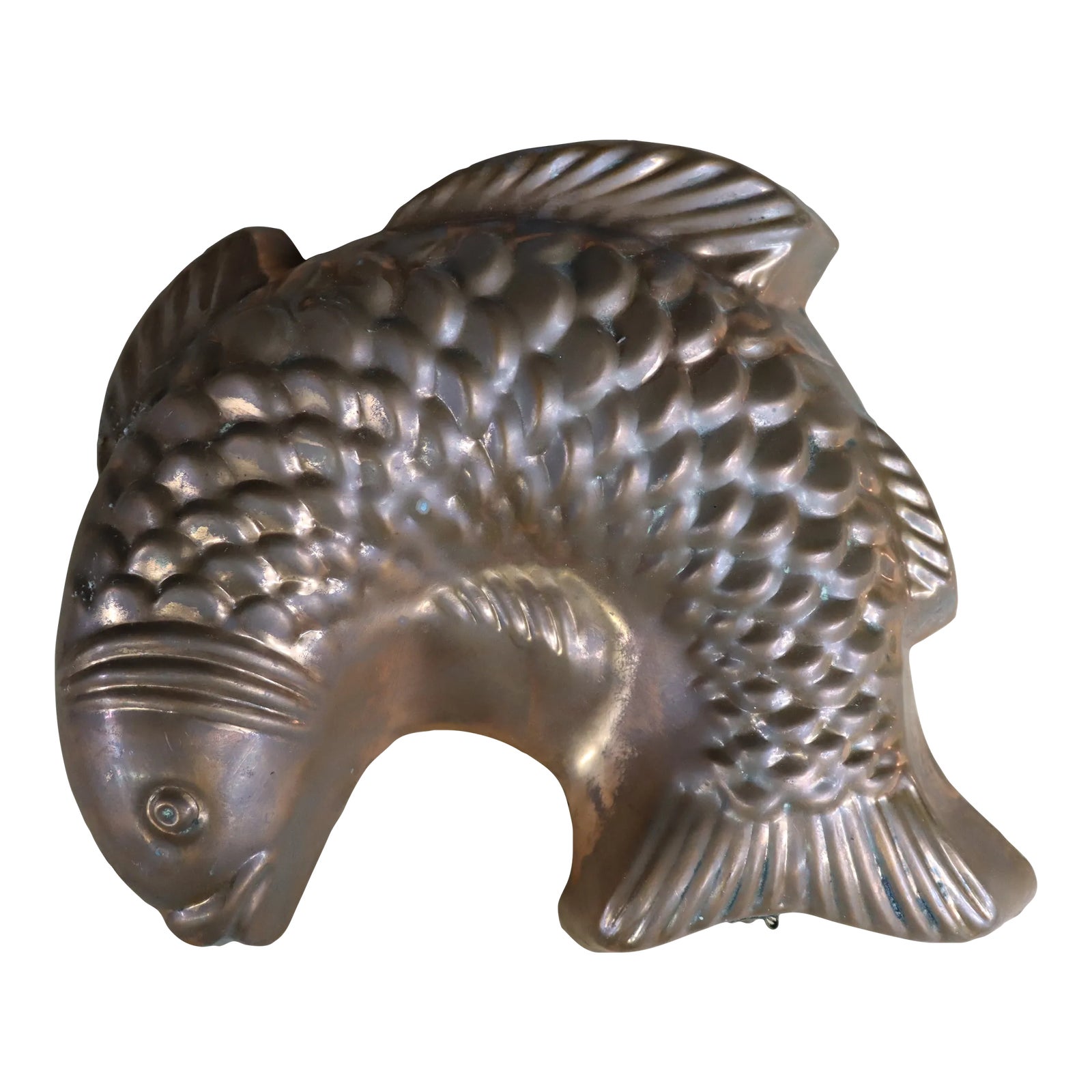 Mid Century Copper Fish Mold | Chairish