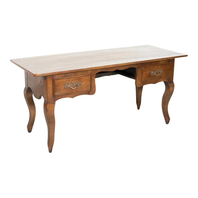 19th Century French Provincial Louis XV Style Cherry Bureau Plat or ...