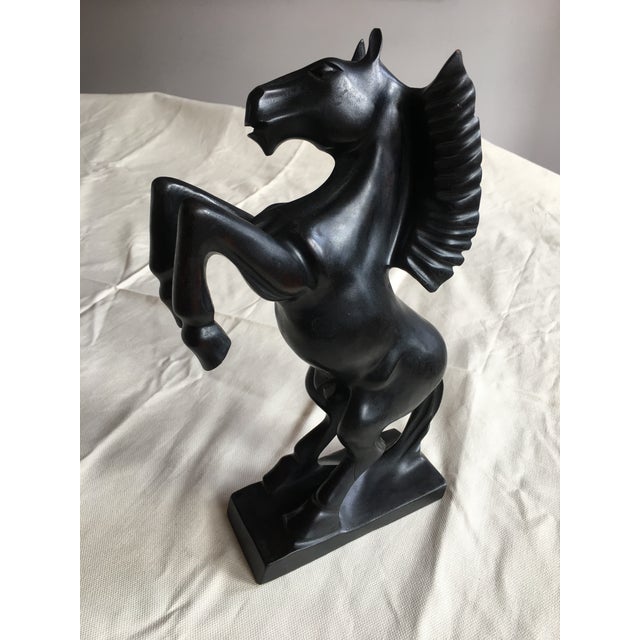 Mid-Century Hand-Carved Wood Stallion | Chairish
