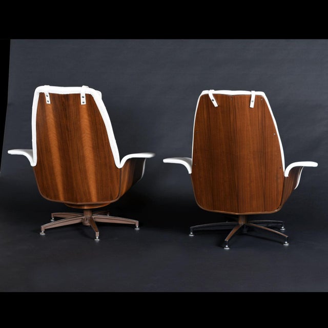 Pair of Restored Mid-Century Modern White George Mulhauser for Plycraft ...