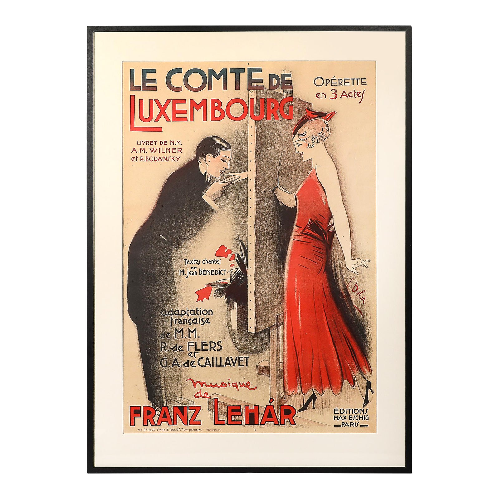 Art Deco Lithograph Poster Franz Lehar, Le Comte De Luxembourg by ...