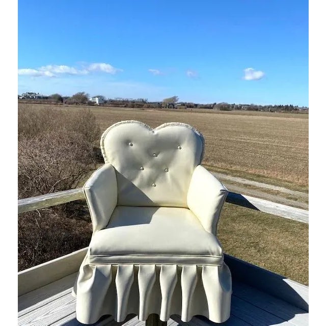 Vintage Heart Shaped Boudoir Chair | Chairish