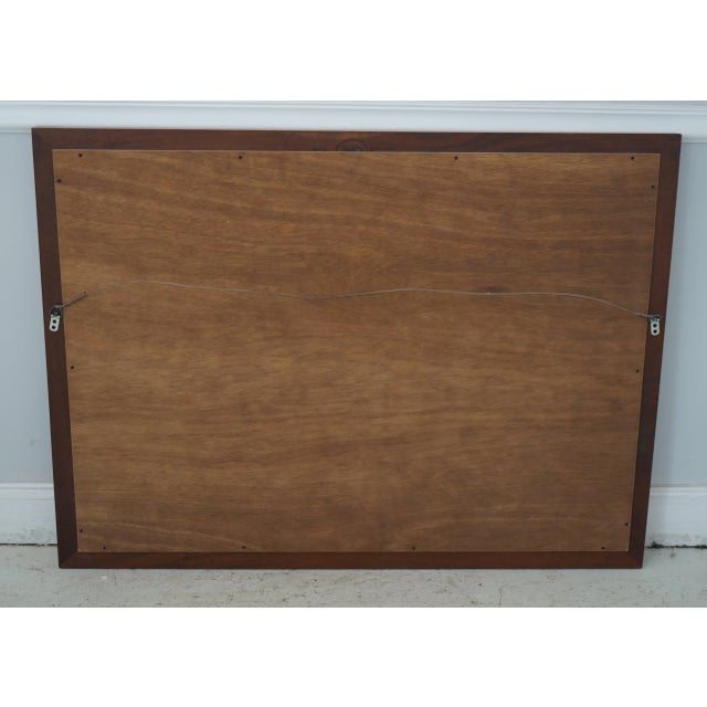 Stickley Solid Mahogany Rectangular Beveled Glass Mirror | Chairish