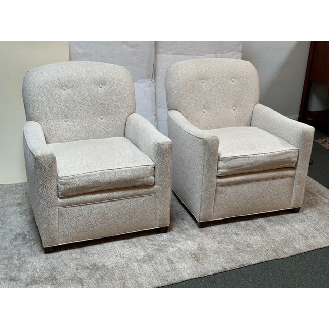 Custom Design Arm Chairs, a Pair | Chairish